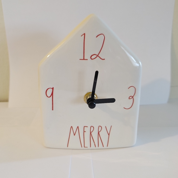 Rae Dunn | Accents | Rae Dunn Birdhouse Clock Merry Red White | Poshmark